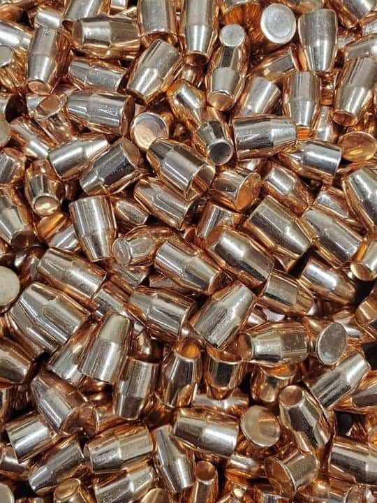 9mm 124 Gr Plated Truncated Cone Flat Point Bullets Seconds NEW RMR Bullets