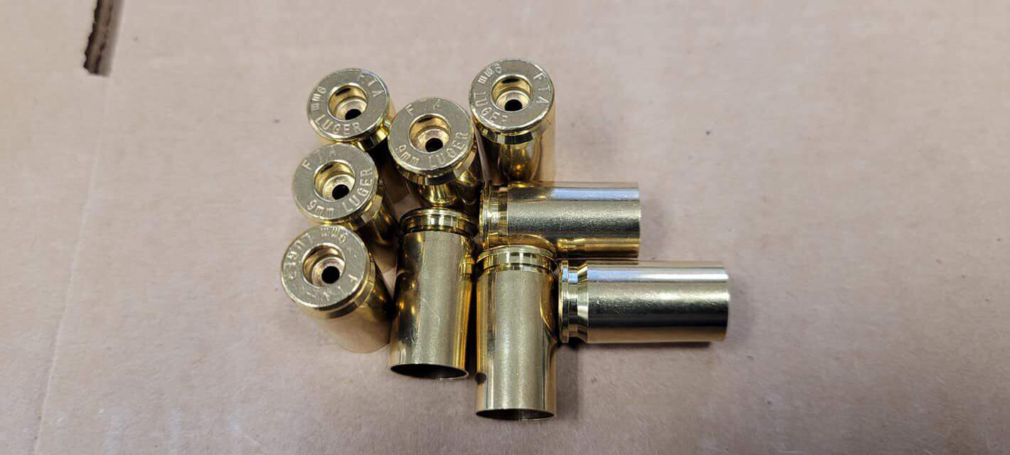 9mm Luger New Brass FTA Cases (NEW) | RMR Bullets